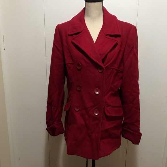 Moda International | Jackets & Coats | Moda International Red Wool ...